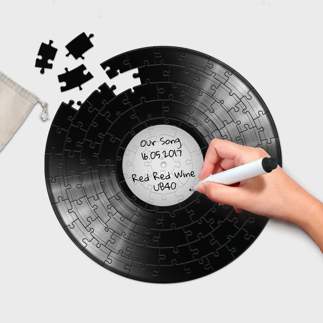 12" Record Jigsaw Puzzle | Personalised Gift for Music Fans, Vinyl ...