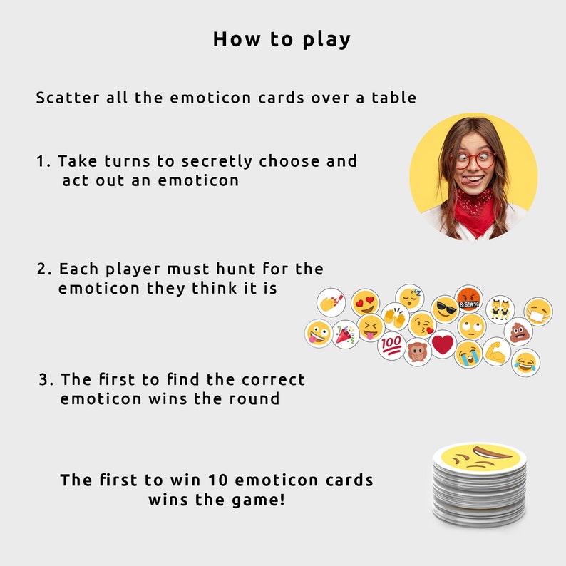 Emoticon Hunt | the Hilarious Emoji Party Game for Kids and Adults Ages ...