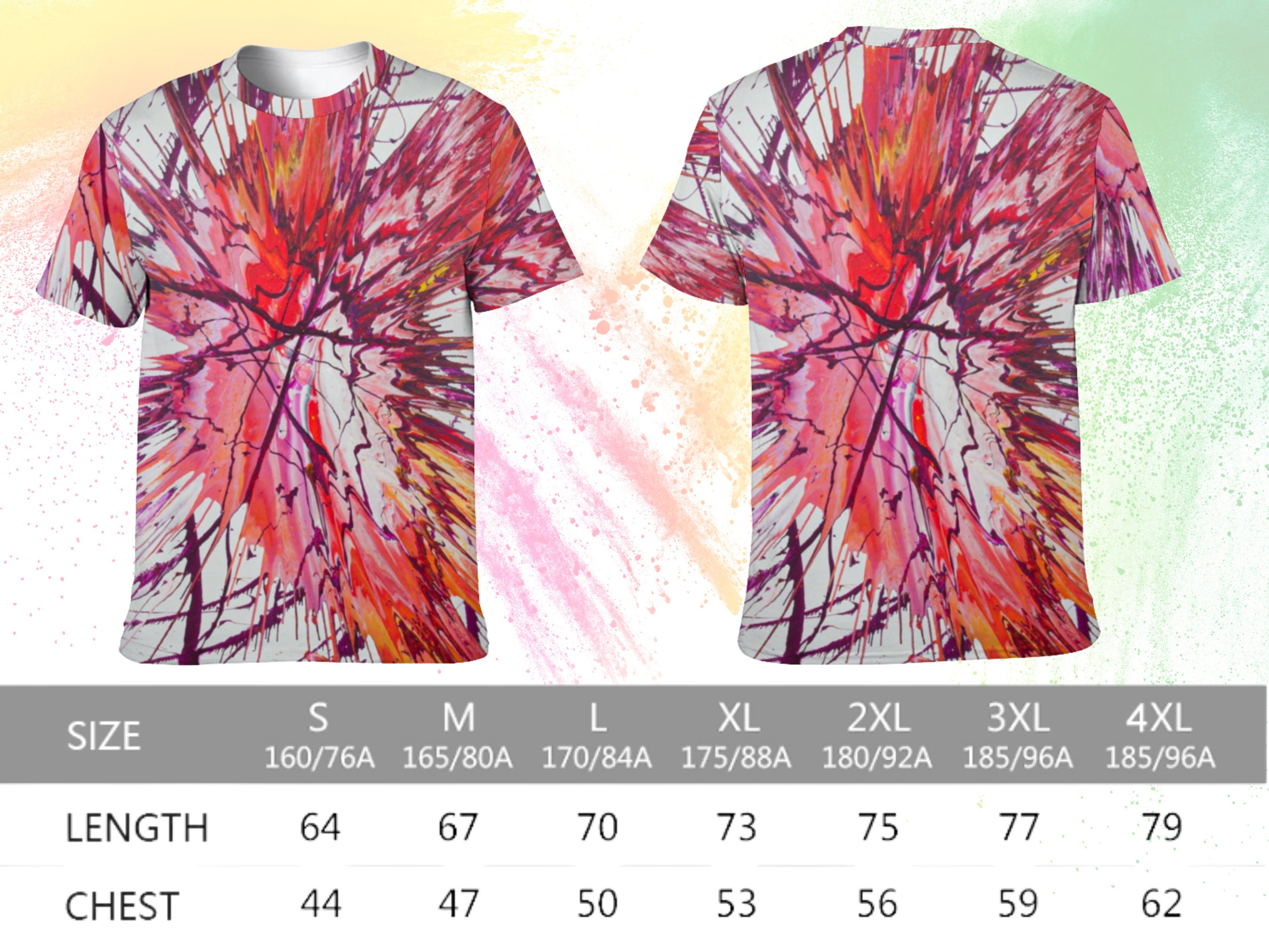 Pollock Style Shirt | Jackson Pollock Unisex Art Shirt | 100% Full ...