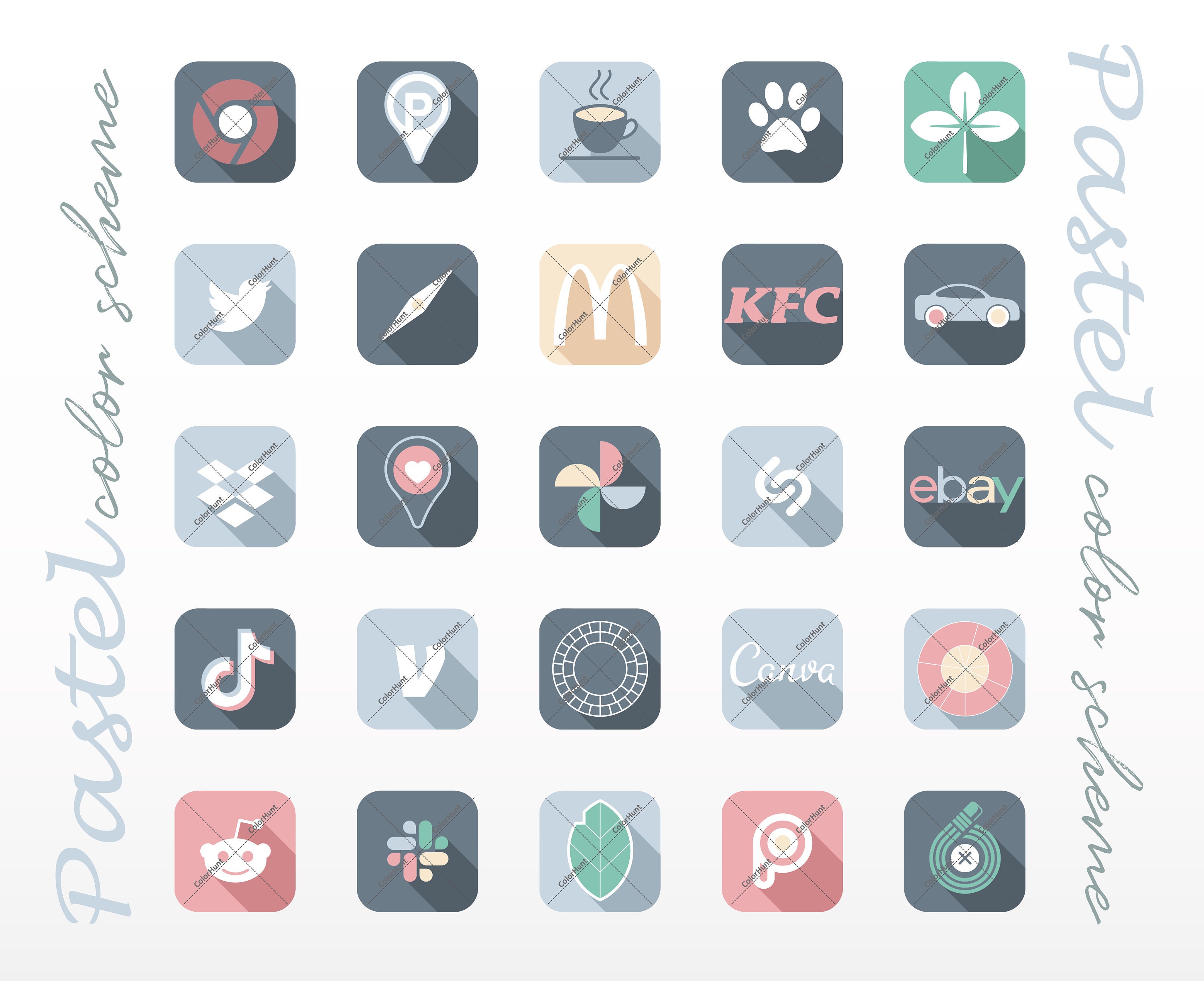 Pretty iPhone Icons Aesthetic Color Ios14 Minimal iPhone Icons Pretty ...
