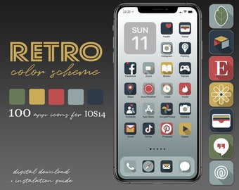 Retro App Icons - Etsy