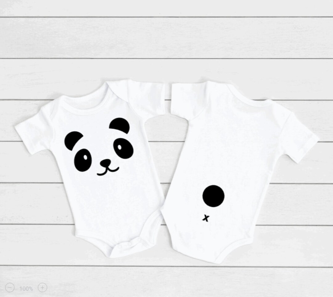 Panda Outfit, Panda Baby Shower Gift, Panda Bodysuit, Panda Baby ...