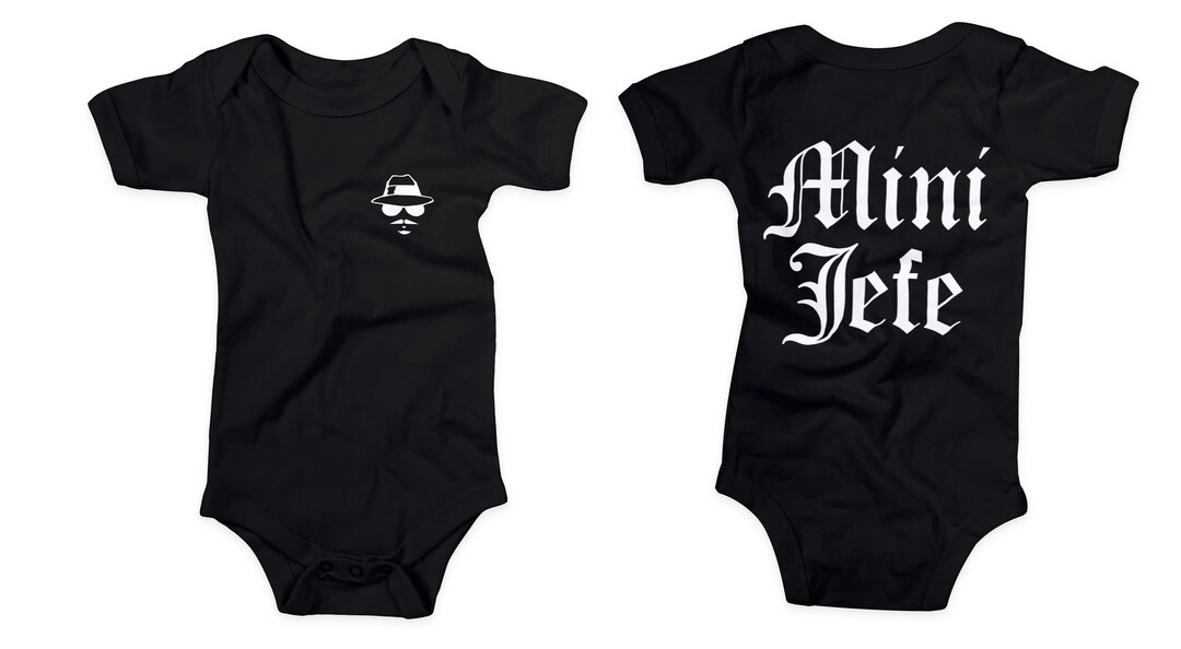 Jefe Baby Boss Outfit, Chicano Black Onesie, Latino Baby Onesie, Baby ...