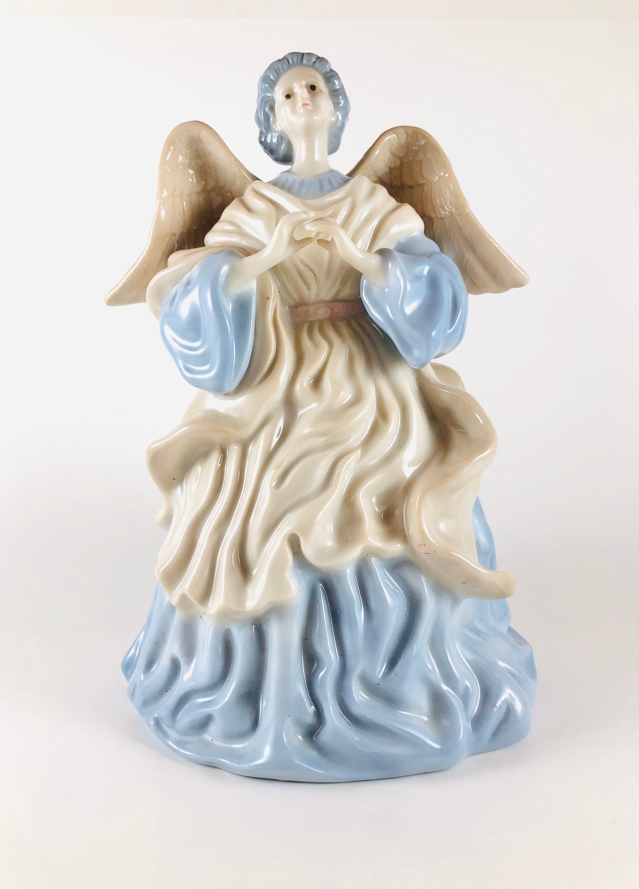 Vintage Music Box Angel - Porcelain Ceramic Christmas Angel Musicbox ...