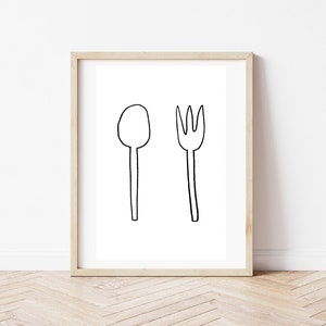 Kitchen Utensils Print, Printable Wall Art, Digital Download - Etsy