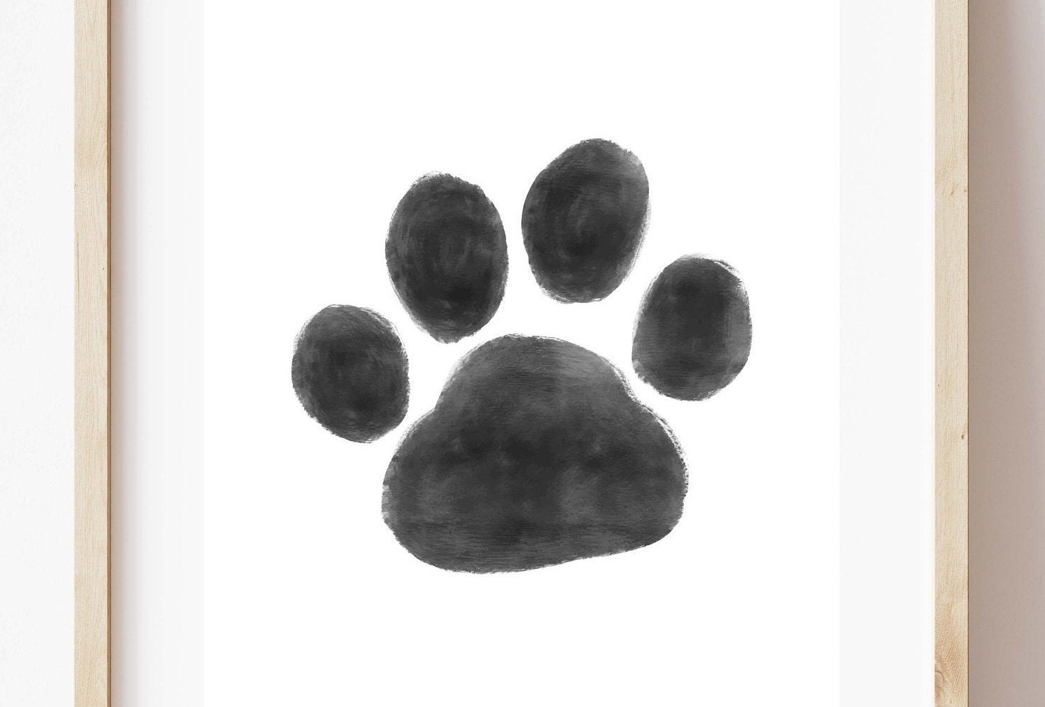 Dog Paw Print Watercolor Digital Download Printable Art - Etsy