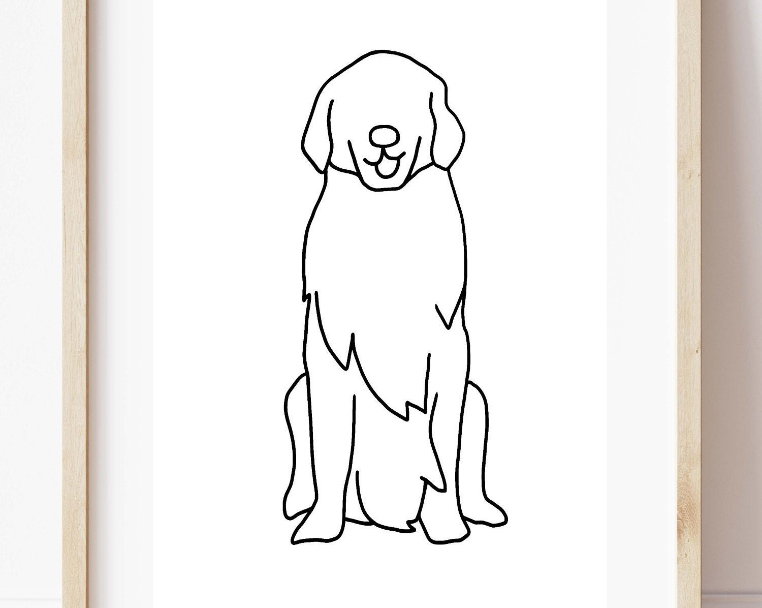 Golden Retriever Line Drawing