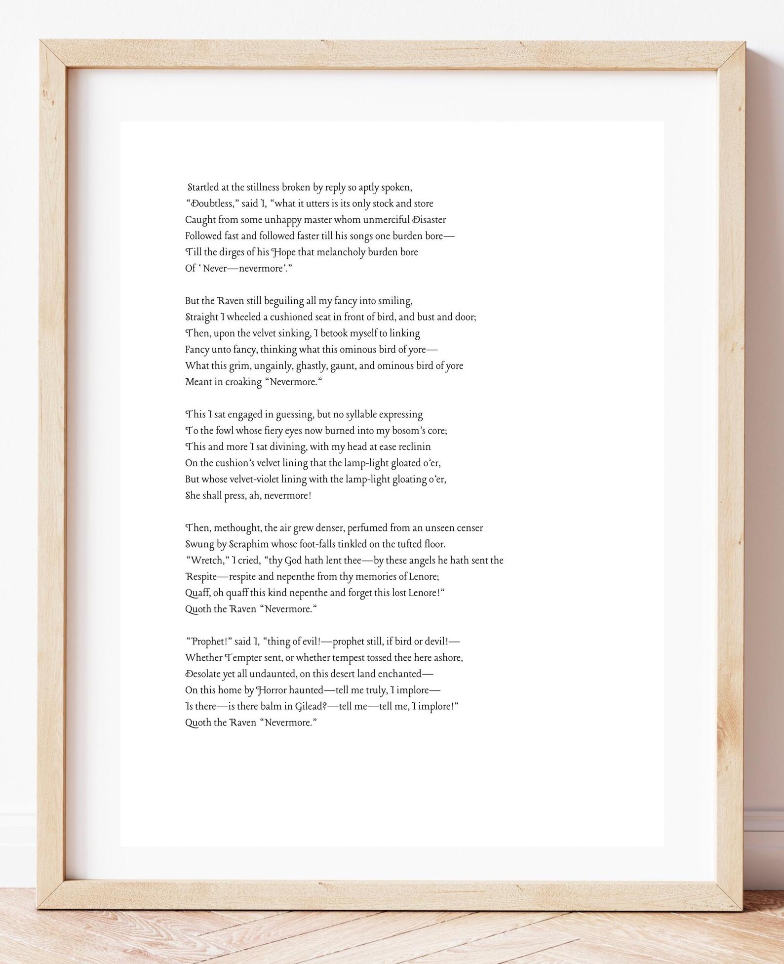 The Raven by Edgar Allen Poe Full Poem, Digital Download, Printable Art ...