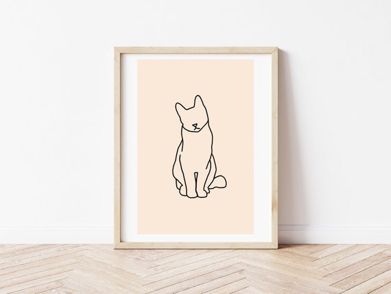Cat Print Digital Download Printable Art | Etsy