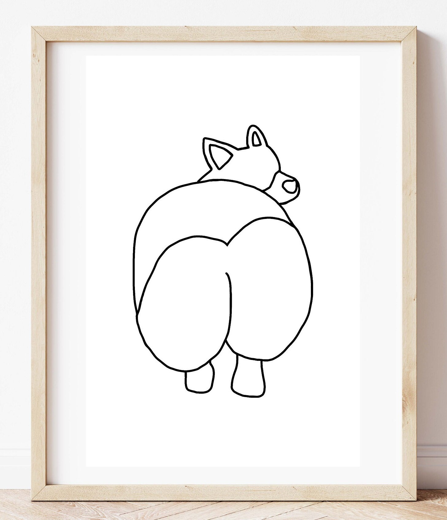 Corgi Outline Print, Digital Download, Printable Art - Etsy