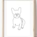 French Bulldog Outline Print, Frenchie, Digital Download, Printable Art ...
