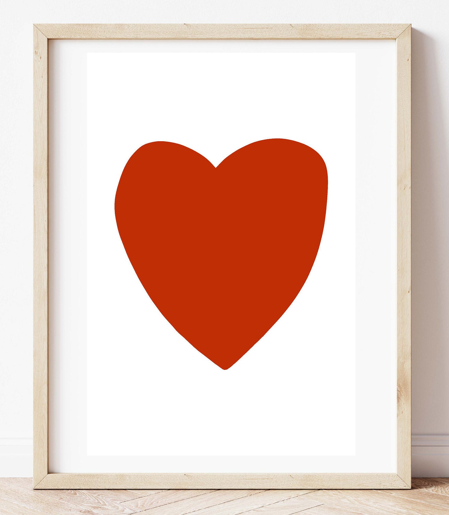 Red Heart Print, Digital Download, Printable Art - Etsy