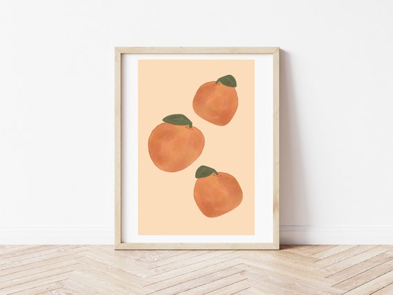 Peaches Print Digital Download Printable Wall Art | Etsy