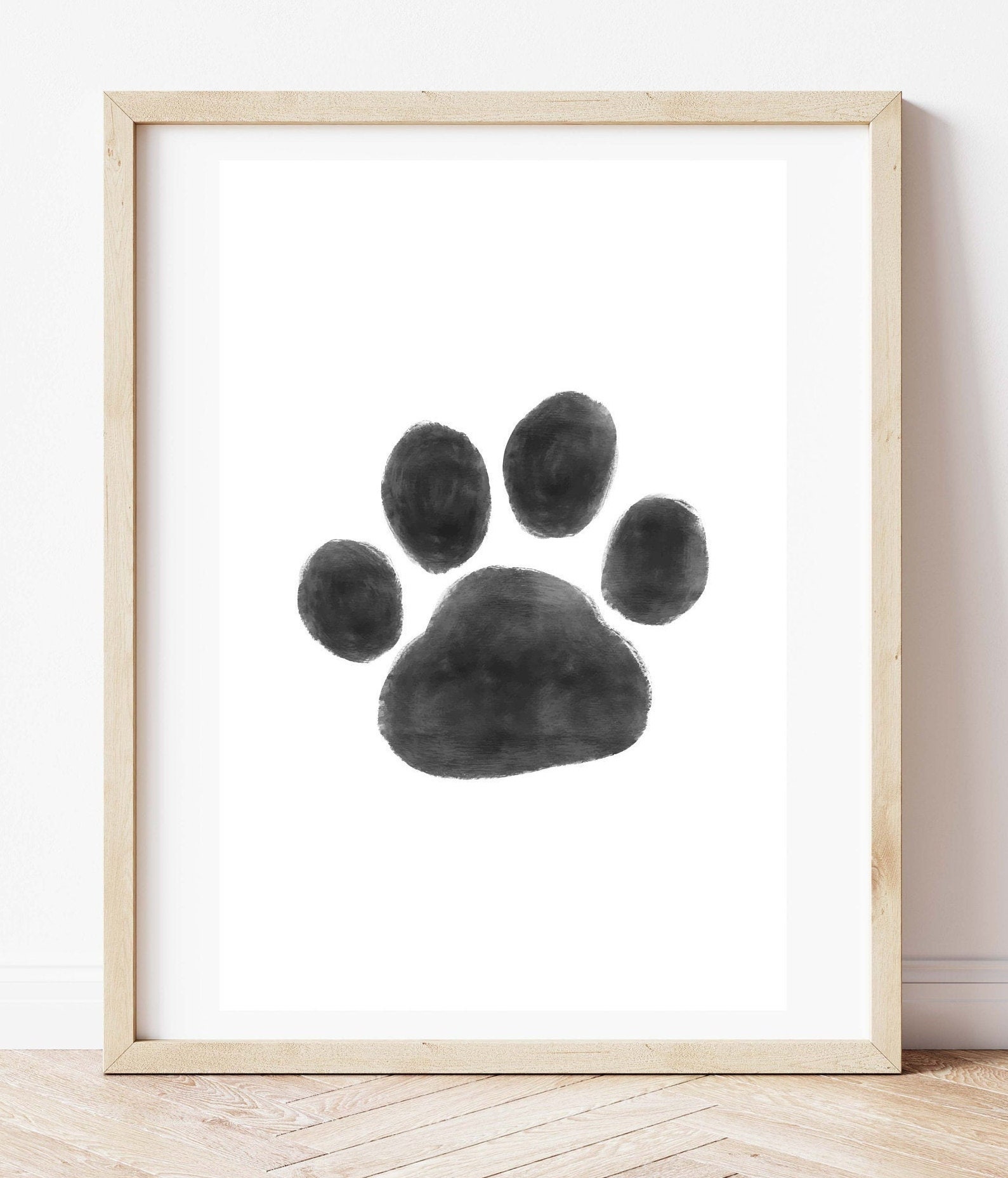 Dog Paw Print, Watercolor, Digital Download, Printable Art - Etsy