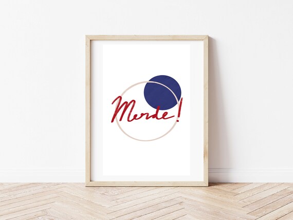 Merde Impresión en francés Descarga digital Arte - Etsy España