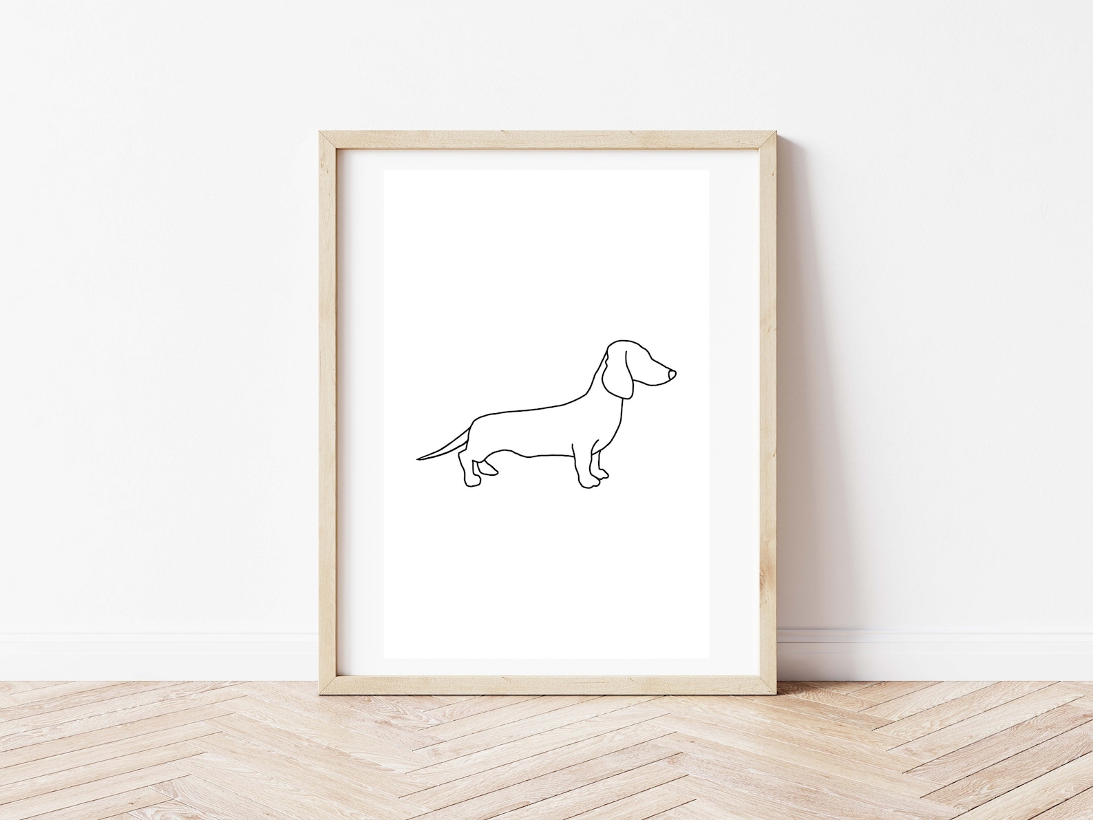 Dachshund Outline Print, Digital Download, Printable Art - Etsy