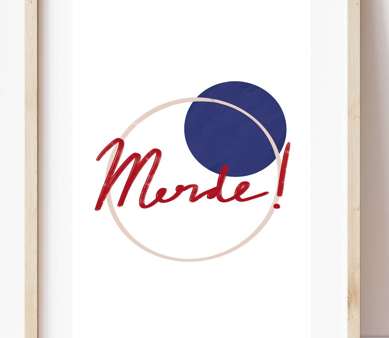 Merde! French Print, Digital Download, Printable Art - Etsy