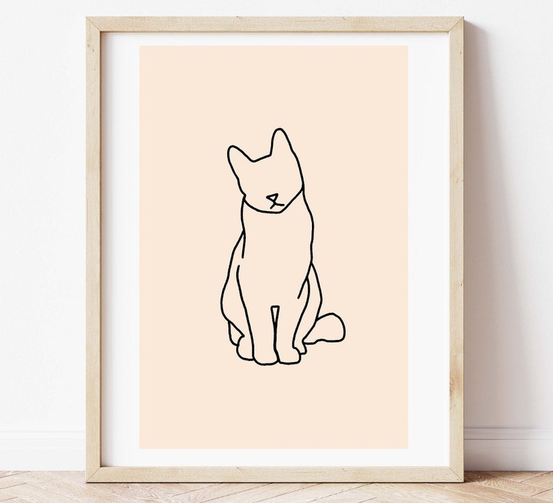 Cat Print, Digital Download, Printable Art - Etsy