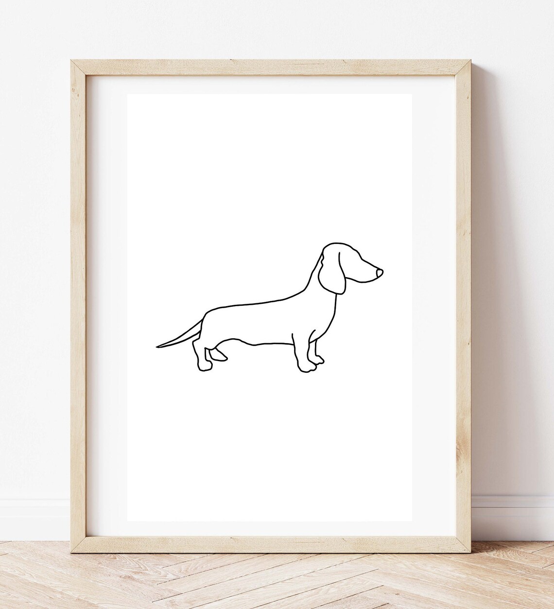 Dachshund Outline Print, Digital Download, Printable Art - Etsy