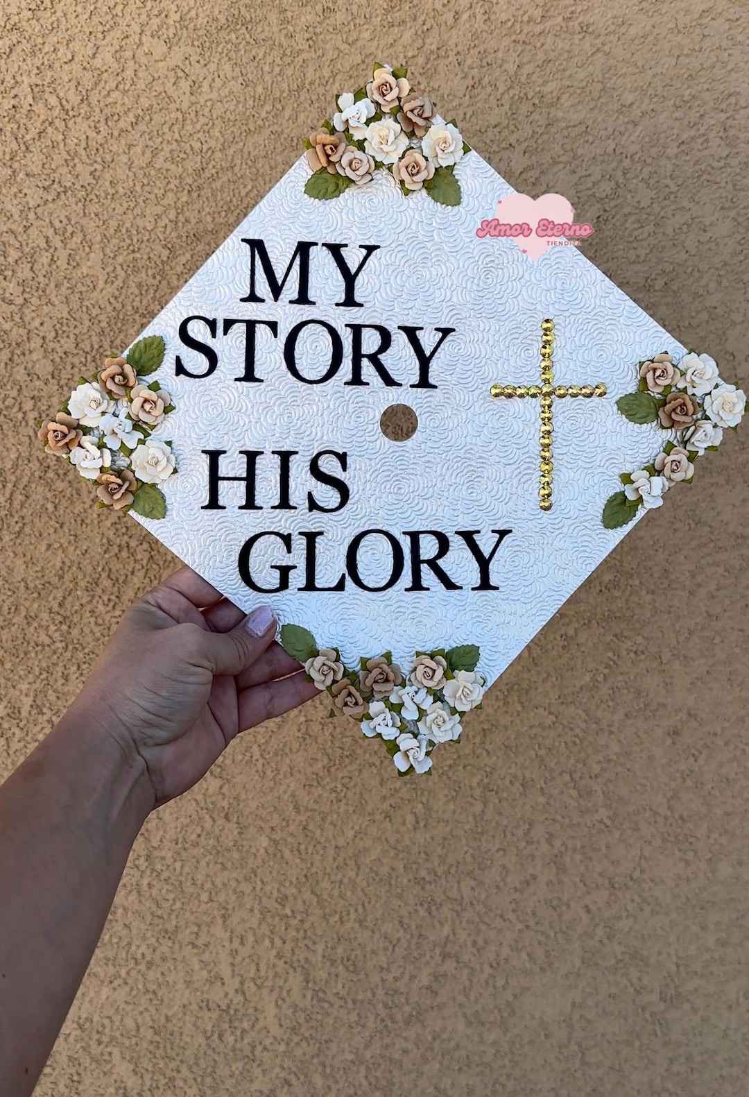 My Story His Glory Grad Topper Class of 2025 Custom Roses Bling - Etsy