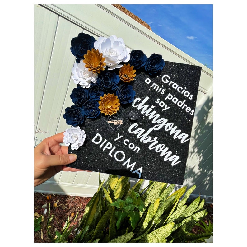 Graduation Cap Topper Mexico Chingona Cabrona Y Con Diploma - Etsy