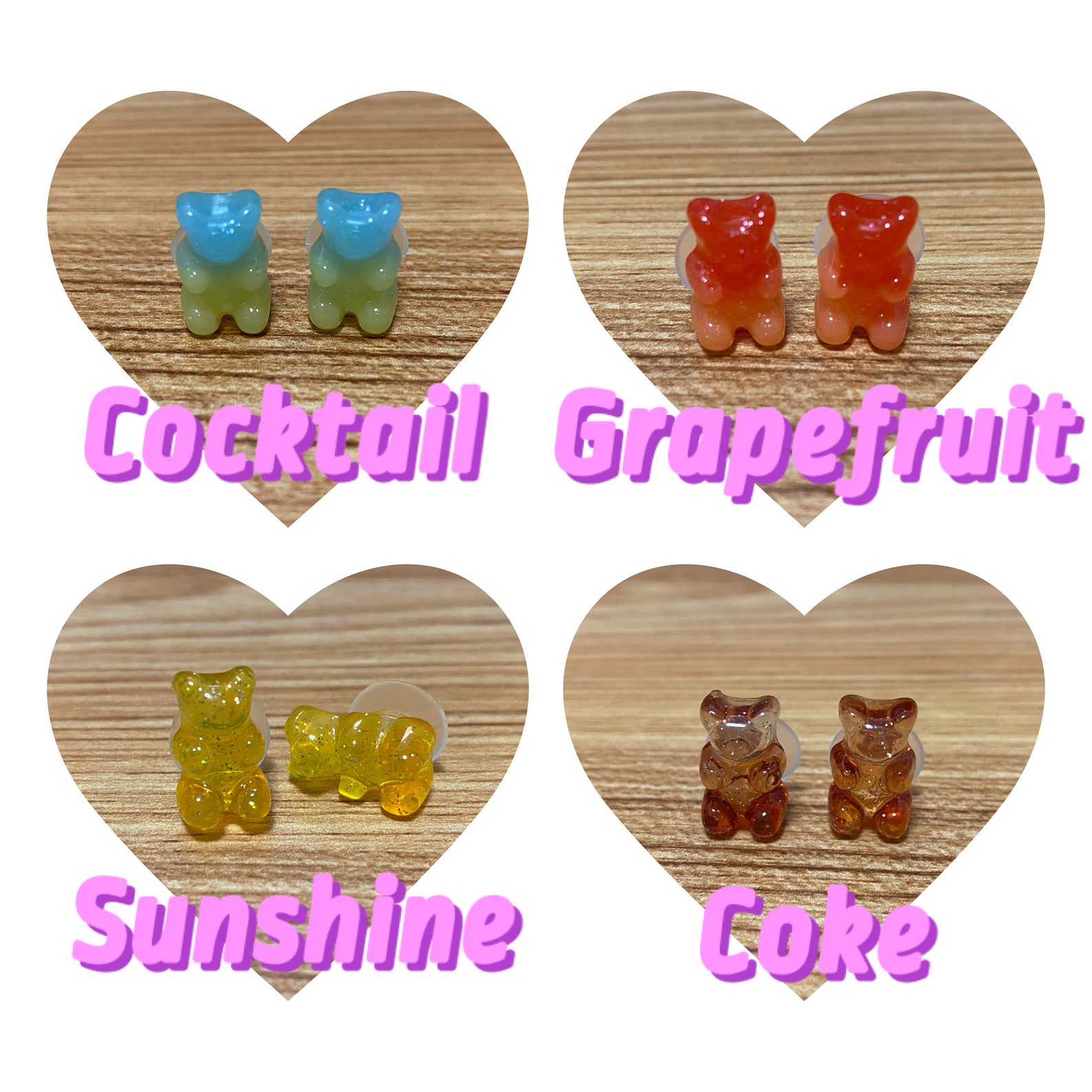 Glittery Gummy Bear Croc Charms Set of 10 Charms or Set of 2 - Etsy