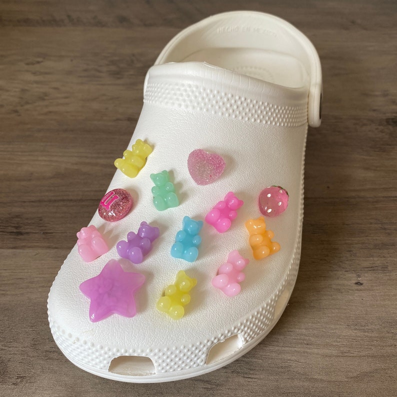 Pastel Rainbow Gummy Bear Croc Charms Set of 7 | Etsy