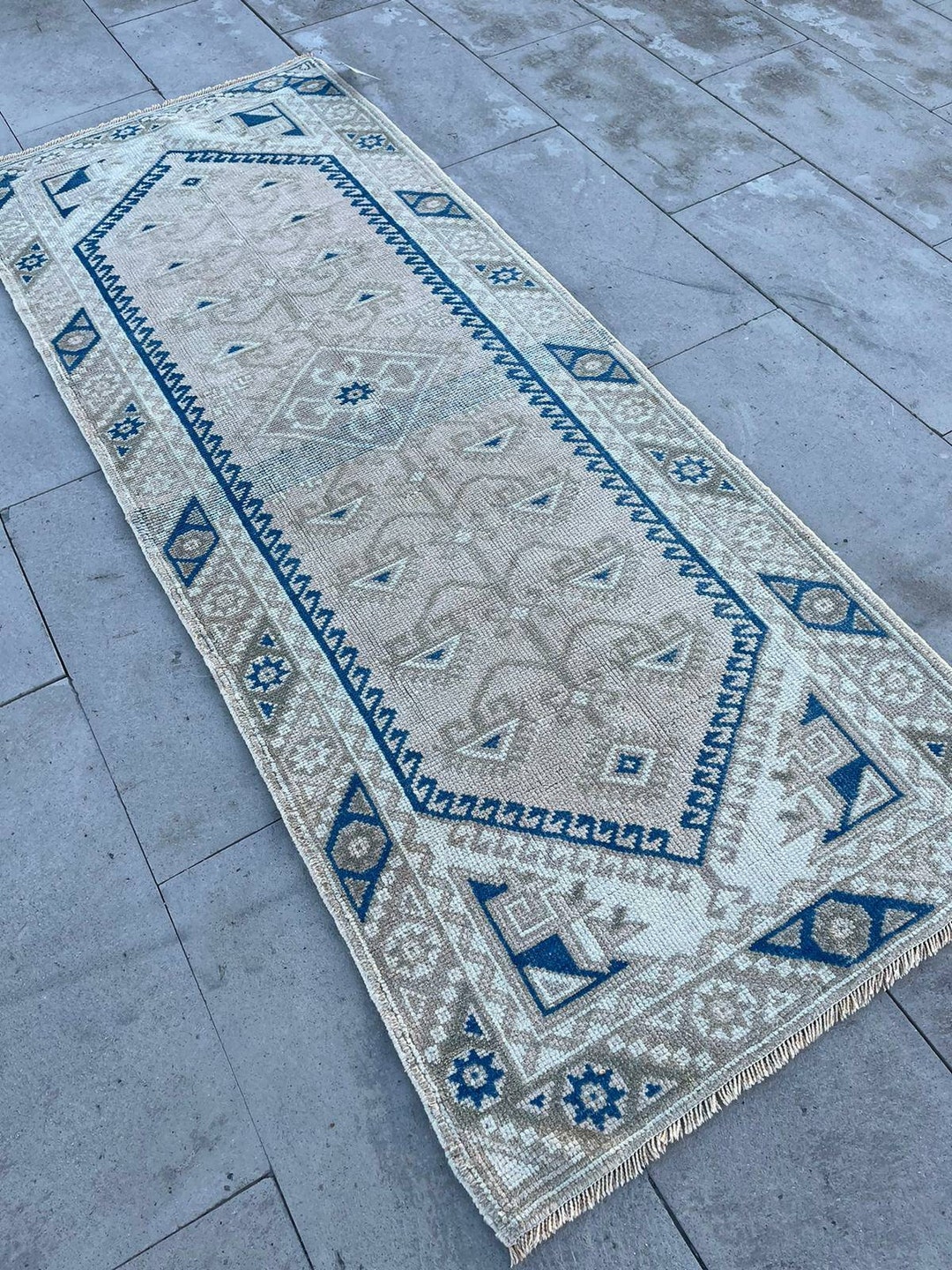 2..4x6.2 Runner Rug, Oushak Rug, Pastel Rug, Old Rug,red Rug,hallway ...