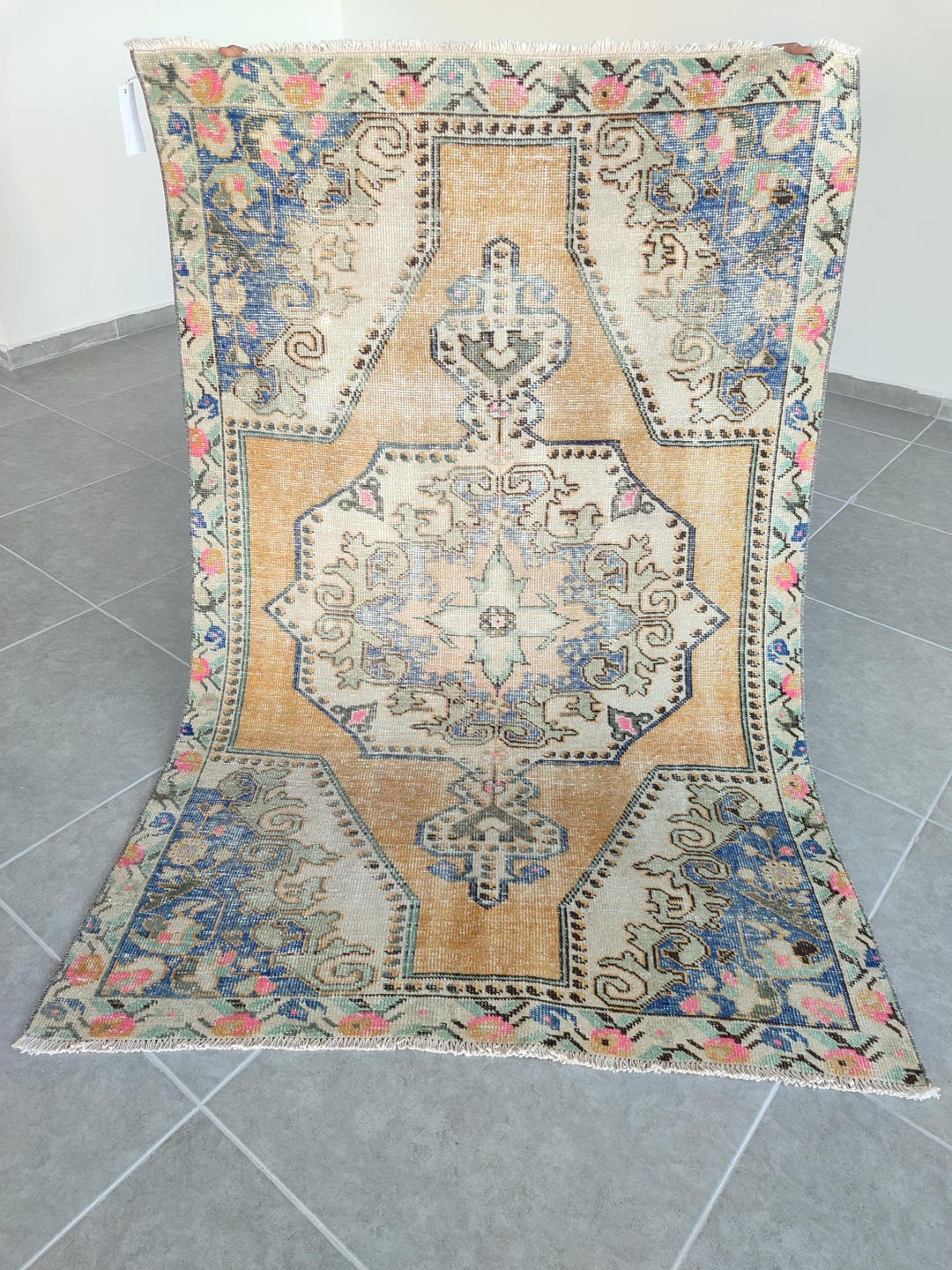 4x6 Ft Area Rug,oushak Rug,pastel Rug,old Rug,red Rug,homedesing Rug ...