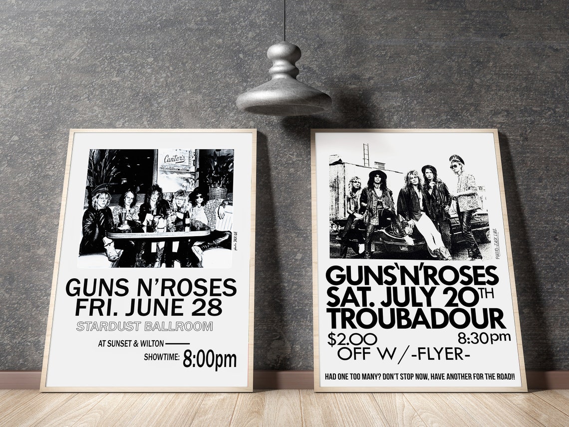 Guns N' Roses Flyer Posters. SET of 2. GNR Flyers. Guns | Etsy