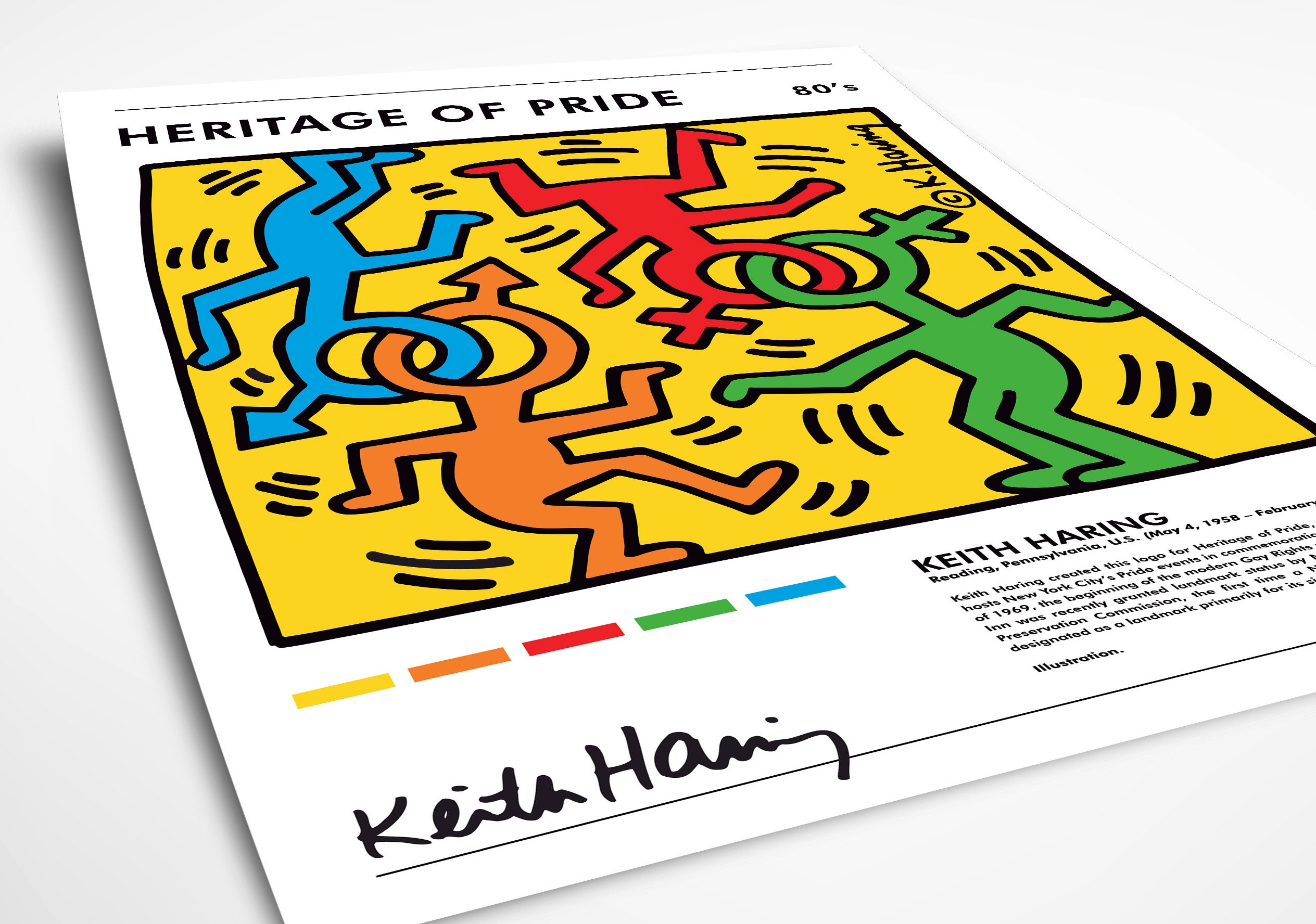 Keith Haring Print Heritage of Pride Arte LGBT Orgullo | Etsy