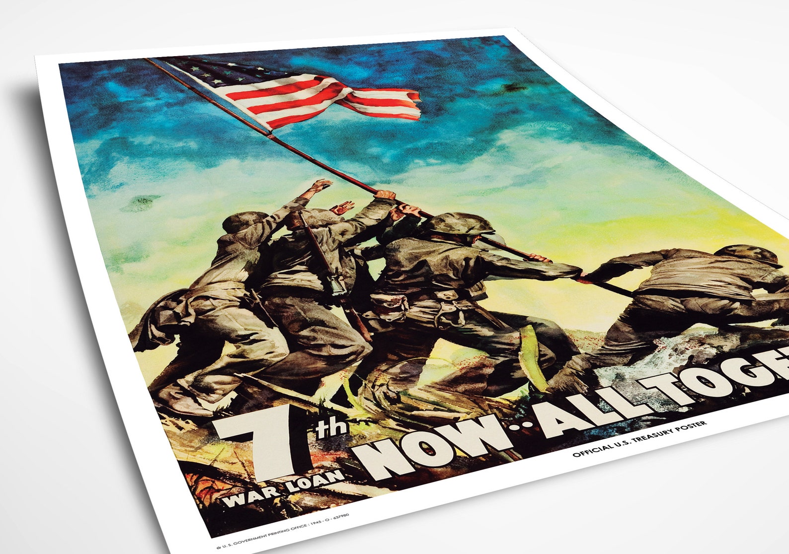 Raising The Flag On Iwo Jima Iwo Jima Poster Iwo Jima Flag Etsy