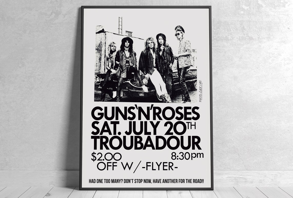 Guns N' Roses Flyer Posters. SET of 2. GNR Flyers. Guns | Etsy