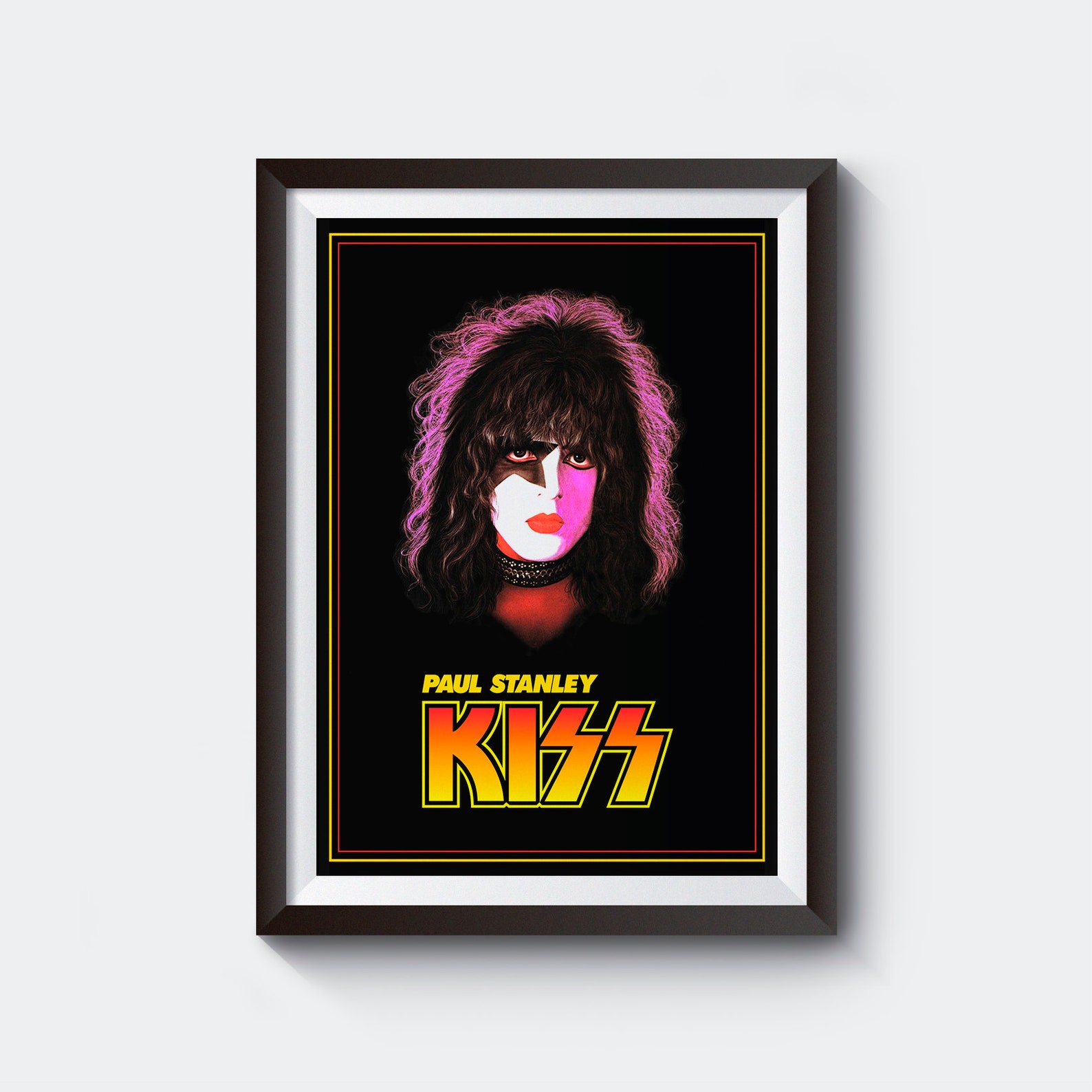 KISS Poster. KISS Faces Poster. SET of 4. Kiss Band. Kiss Wall | Etsy