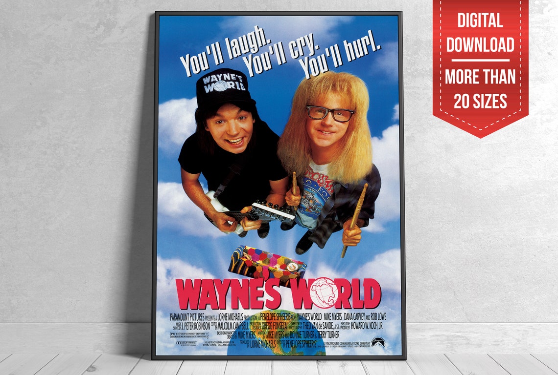 Wayne's World Poster Wayne's World Movie Classic | Etsy