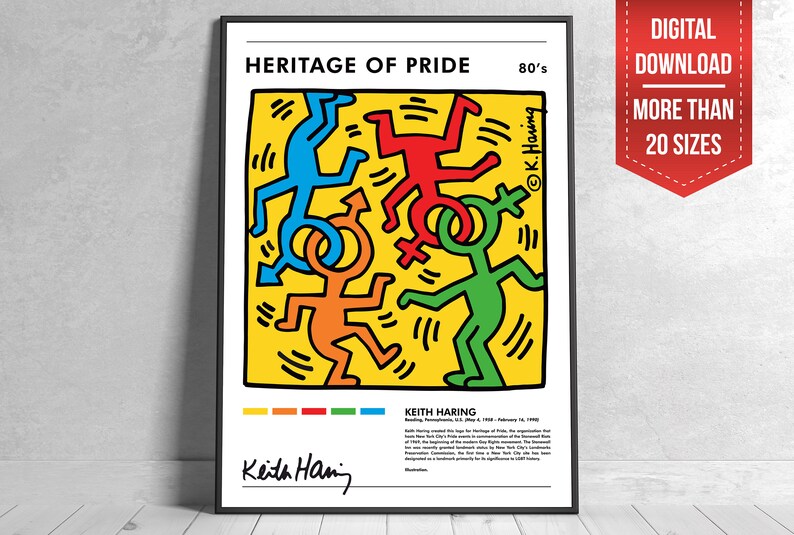 Keith Haring Print Heritage of Pride Arte LGBT Orgullo | Etsy