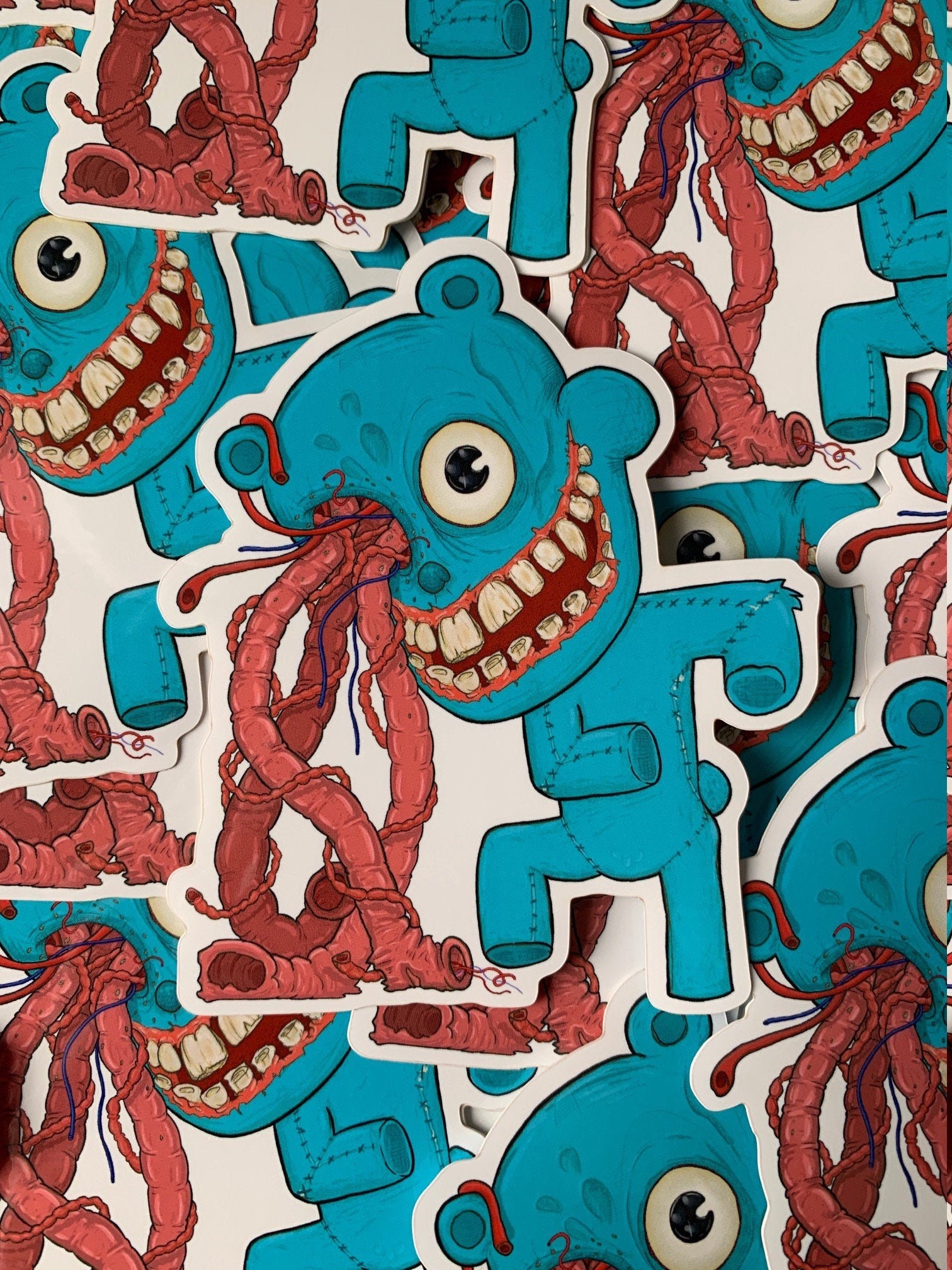 Cute Gore Dead Teddy Bear Sticker - Etsy