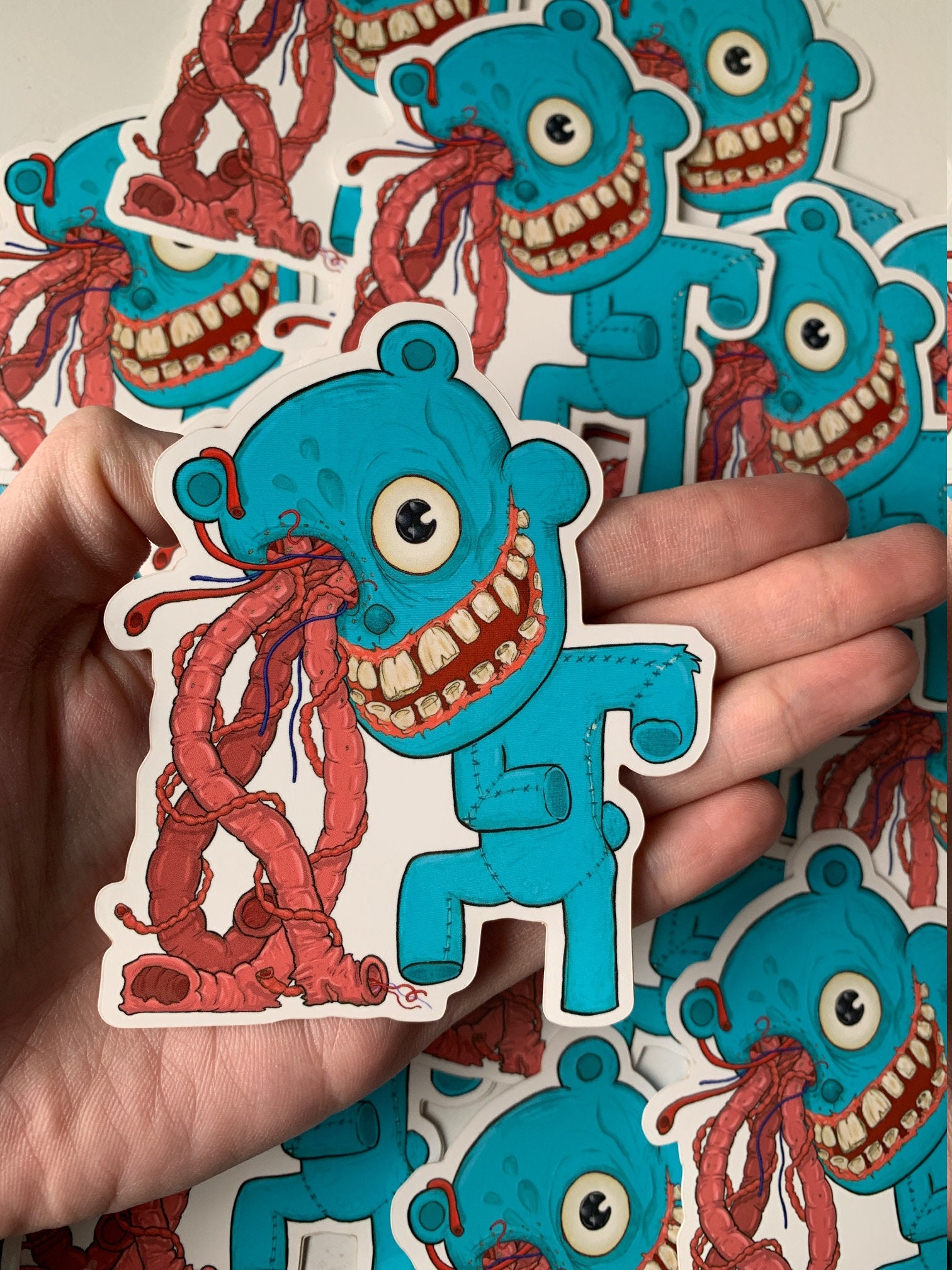 Cute Gore Dead Teddy Bear Sticker - Etsy