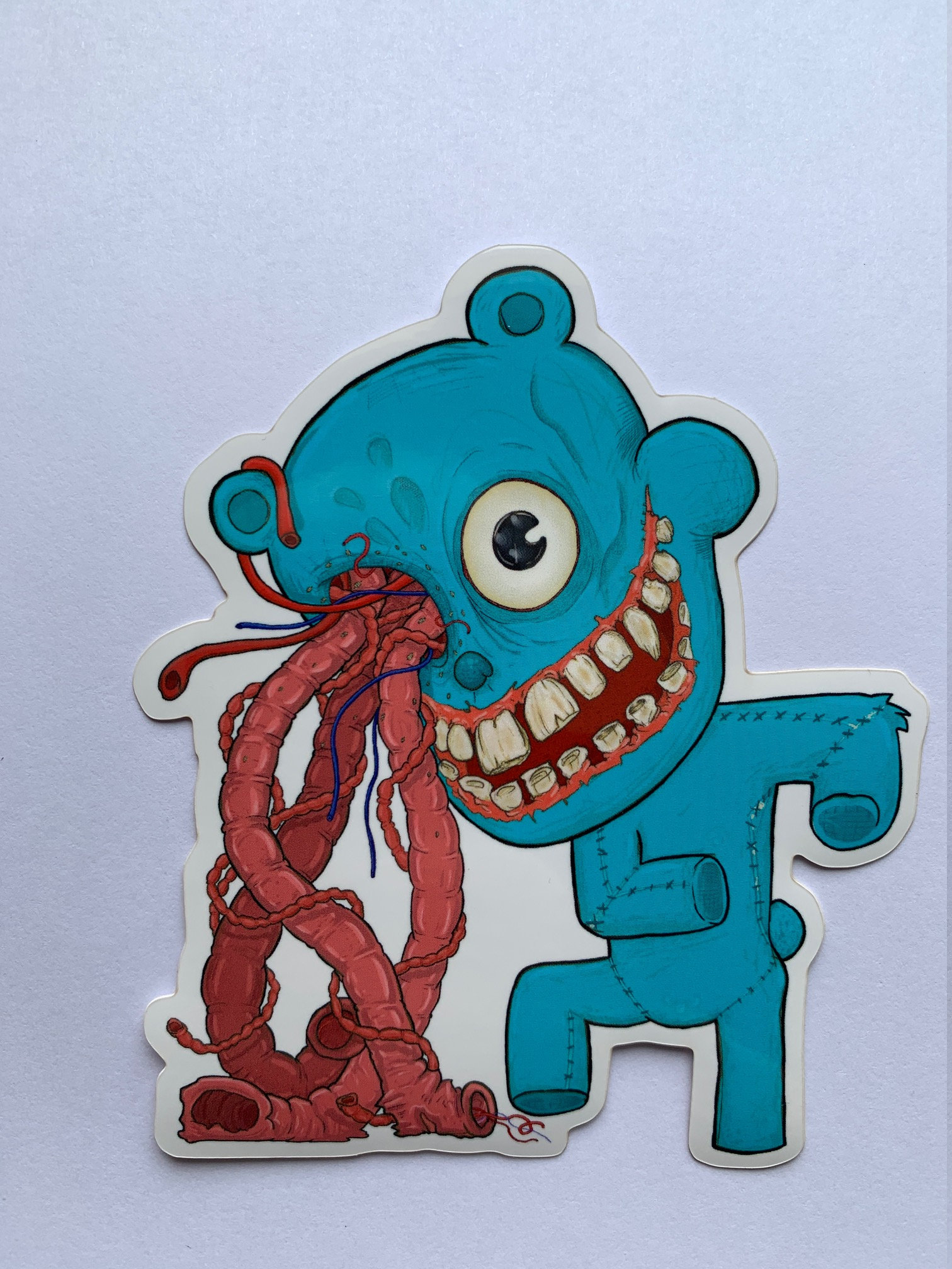 Cute Gore Dead Teddy Bear Sticker - Etsy
