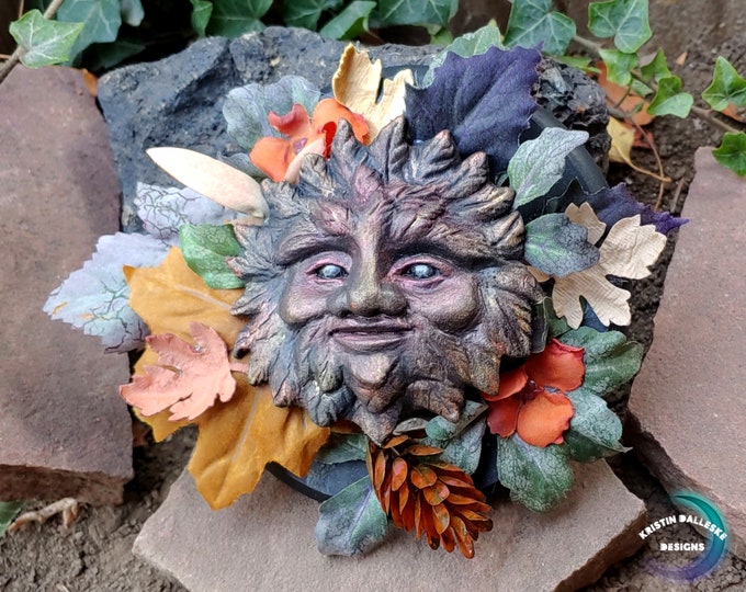 Green Man Plaque Fall Themed Wall Hanging Sculpture Decor - Etsy