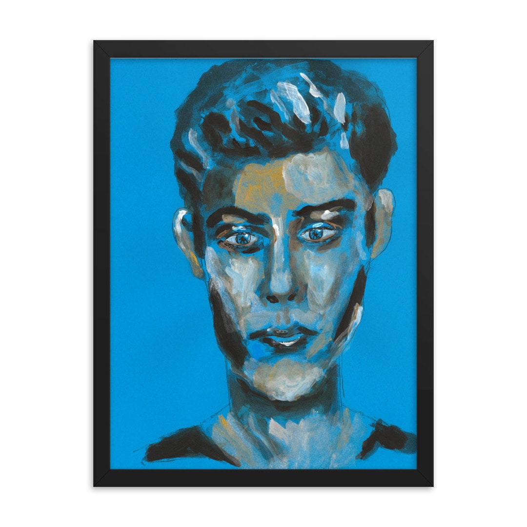 Blue Guy Abstract Art, Framed Art - Etsy