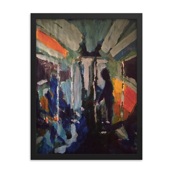 NYC Subway Abstract Art Framed | Etsy