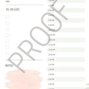 Daily Work Plan With Hourly Spaces to Keep Track of Your Day - Light ...