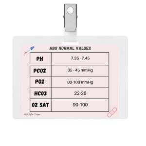 Nursing / Nursing Student ABG Interpretation - Badge Buddy for Quick ...