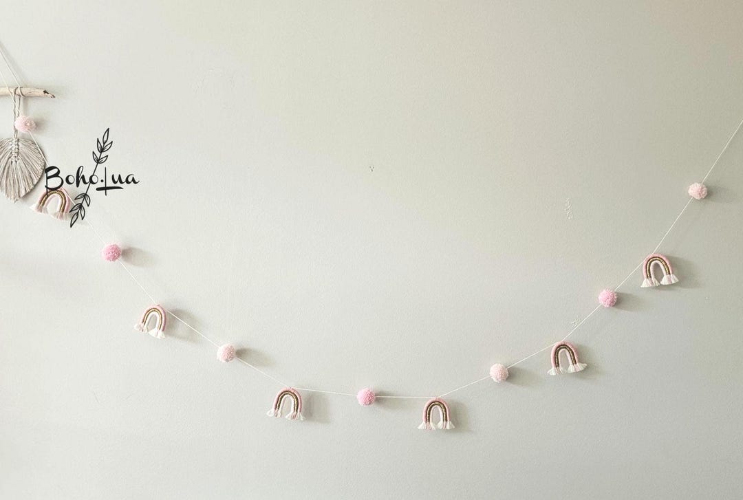 Rainbow Garland Baby Bed Child Macrame Decoration Baby Sleep Boy CRADLE ...