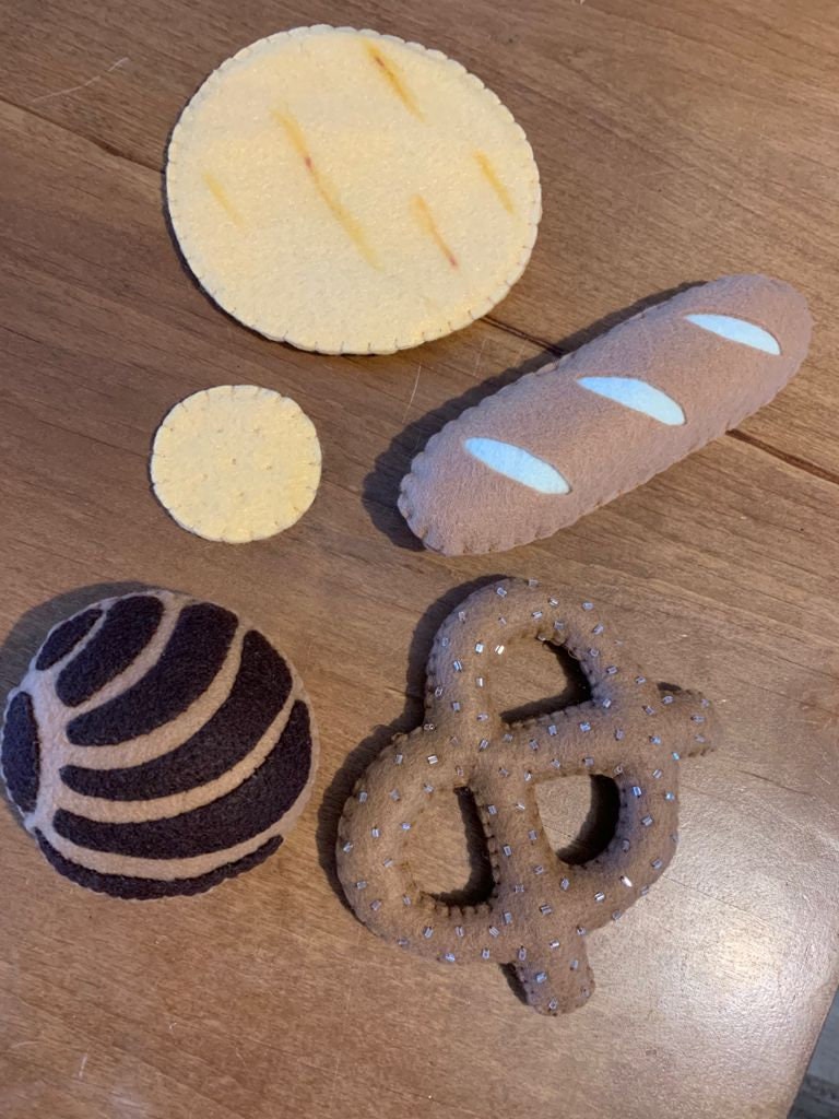 Felt Bread Patterns Felt Bread Pretend Food Montessori - Etsy