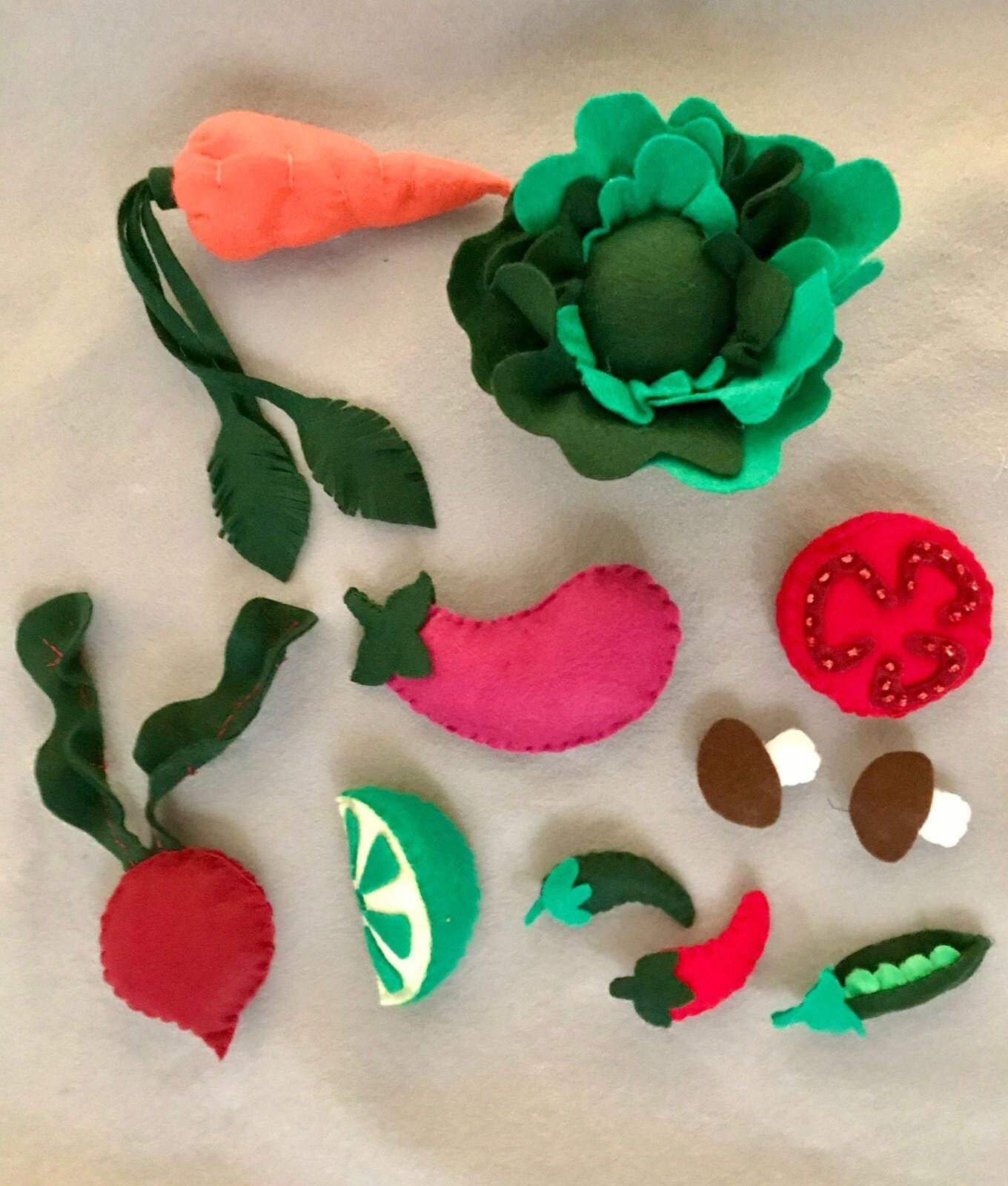 Felt Vegetables Patterns, Felt Vegetables, Pretend Food, Montessori ...