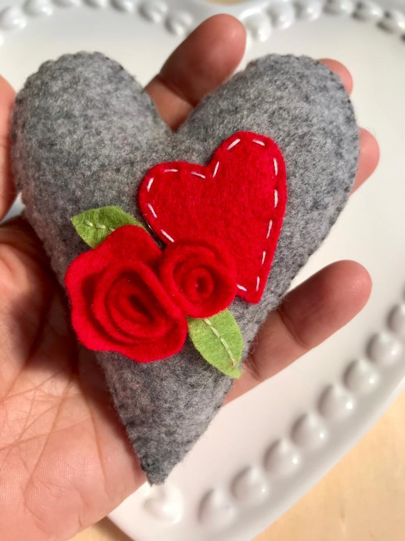 Pdf Heart Felt Pattern Felt Heart Felt Heart Ornament Felt - Etsy