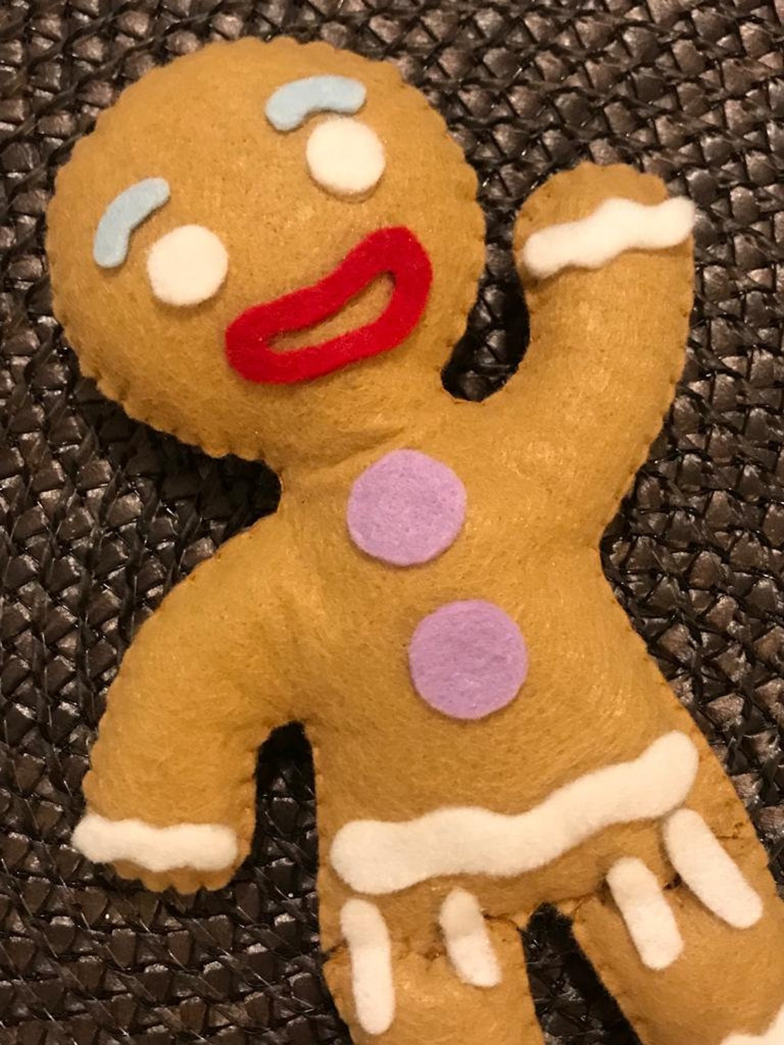 PDF Pattern Gingerbread Man Shrek, Gingerbread Cookie Felt Doll, Felt ...