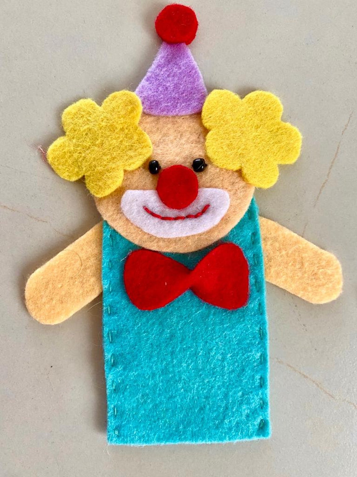 PDF Clown Finger Puppet, Felt Puppet, PDF Patterns, Kids Toy Montessory ...